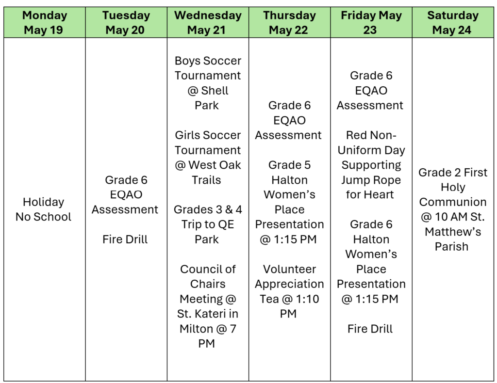 St. Bernadette Catholic Elementary School | Oakville, ON » May 16, 2025