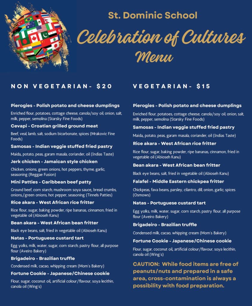 St. Dominic Catholic Elementary School | Oakville, ON » Menu Available ...