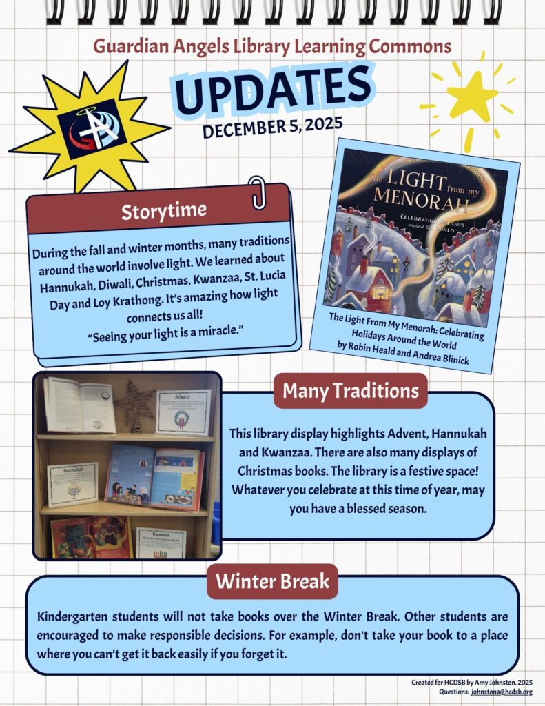 Guardian Angels Catholic Elementary School | Milton, ON » Weekly Update ...